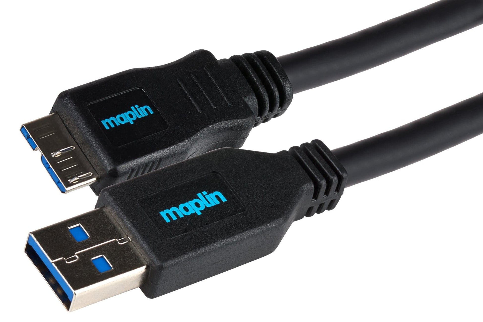 Maplin USB-A to Micro USB-B V3 Super Speed Cable - Black | Cables ...