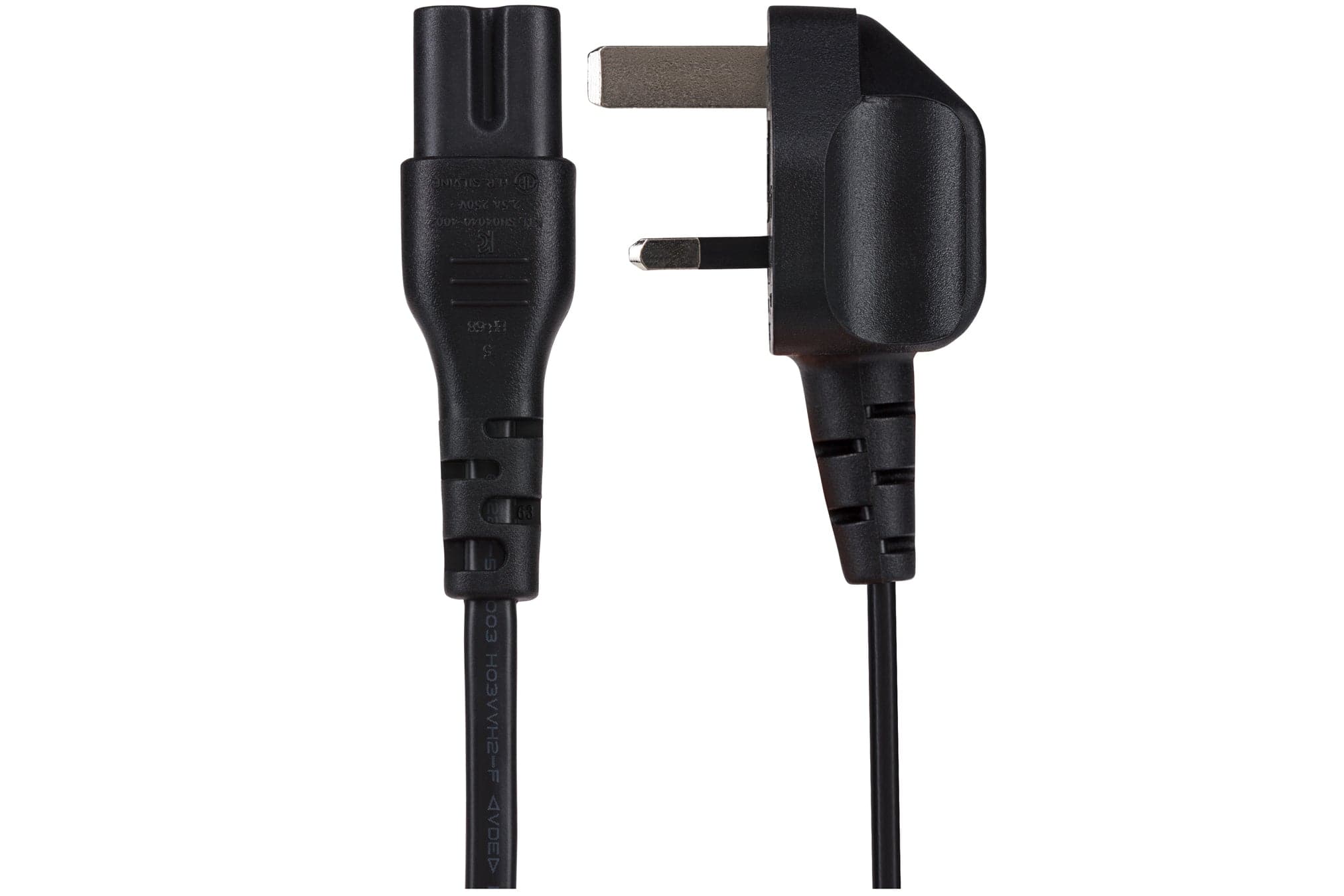 Maplin Power Lead IEC C7 Fig 8 2 Pin Plug to UK 3 Pin Plug - 2m, 10 Am ...