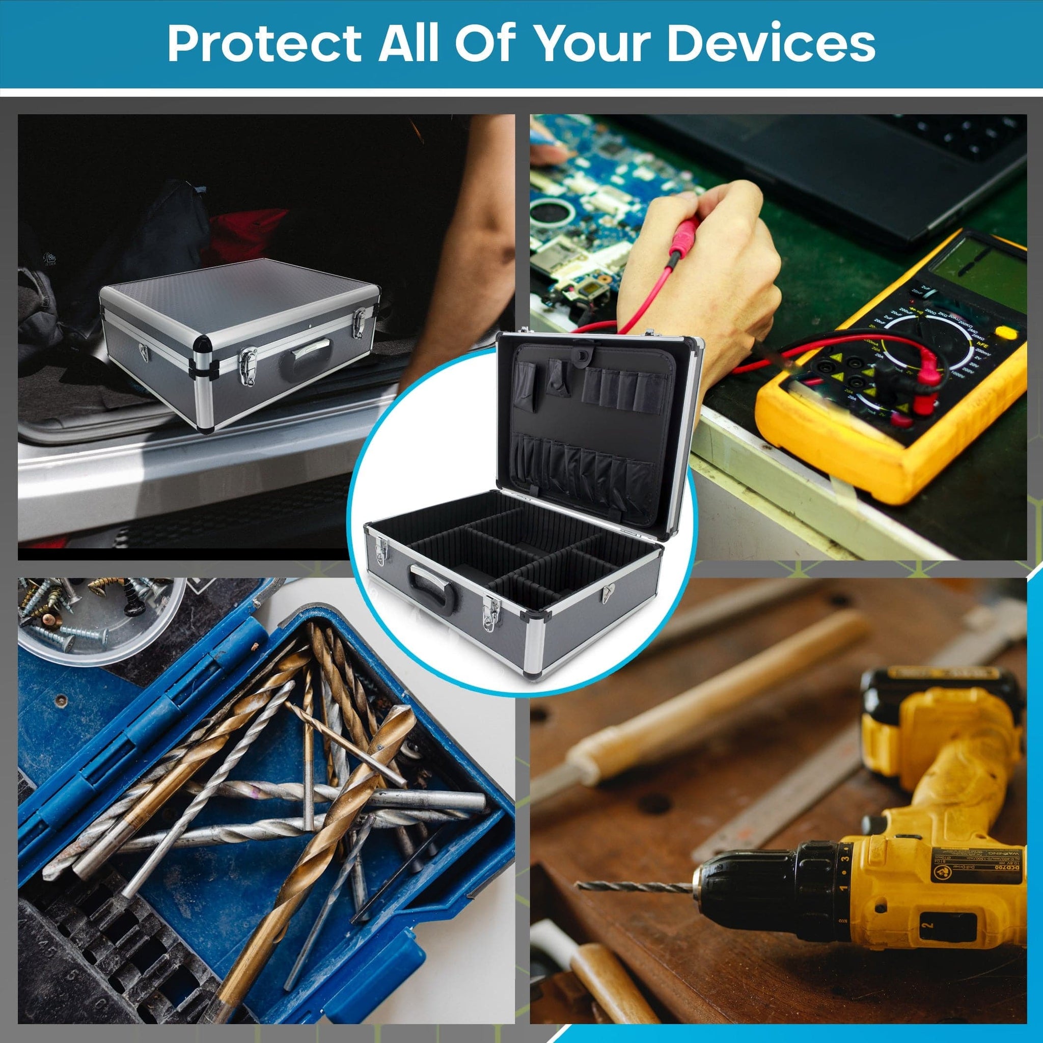 Maplin Aluminium 160 x 460 x 360mm Tool Flight Case - Silver | Maplin ...