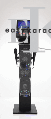 Easy Karaoke Karaoke Bluetooth System with Speaker Pedestal & Disc Set ...