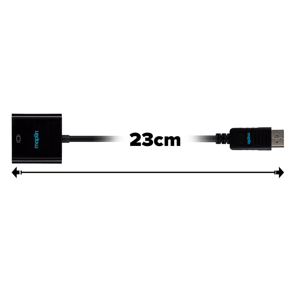 Maplin Premium DisplayPort to HDMI Adapter - Black | Cables & Adapters ...