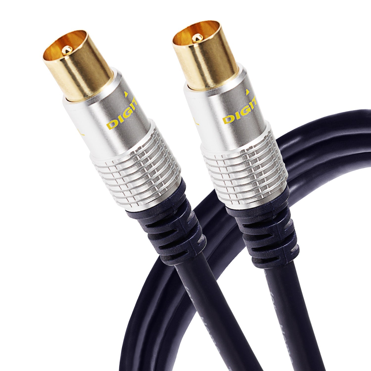 Maplin RF Male to RF Male Connector TV Aerial Coaxial Cable - Black, 5 ...