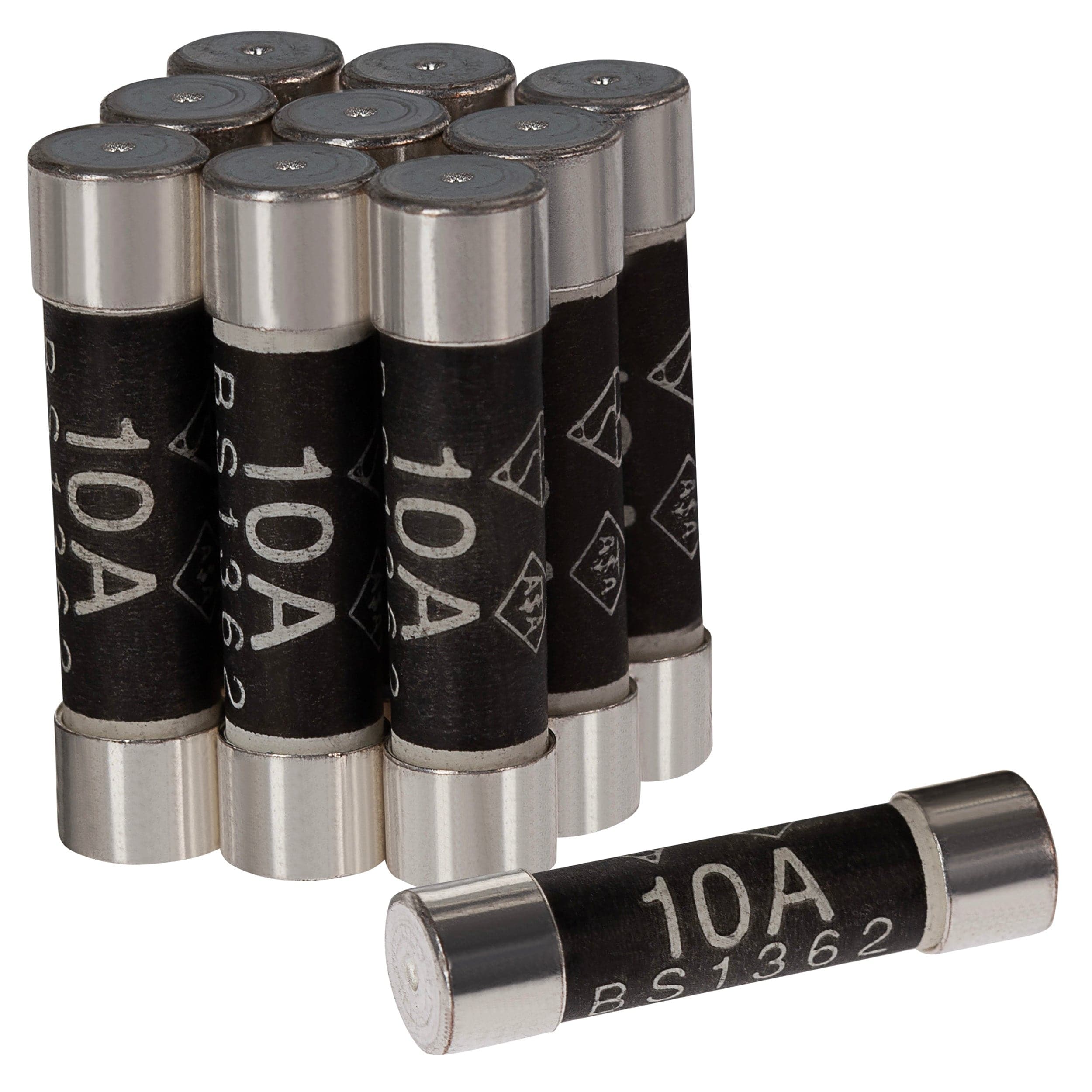 Maplin 10 AMP Domestic Fuse BS1362 6.3mm x 25.4mm - Pack of 10 ...