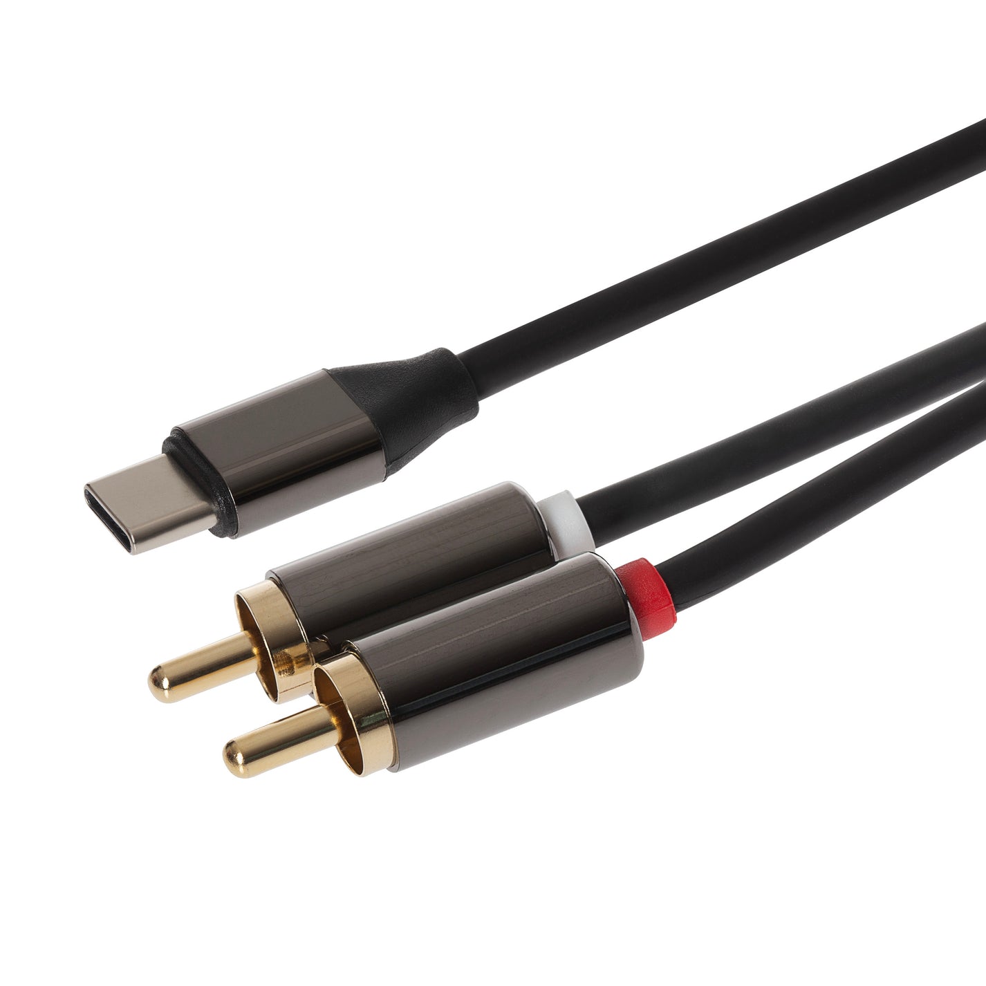 Maplin USB-C to Twin RCA Phono Jack Cable - Black, 2m | Cables ...