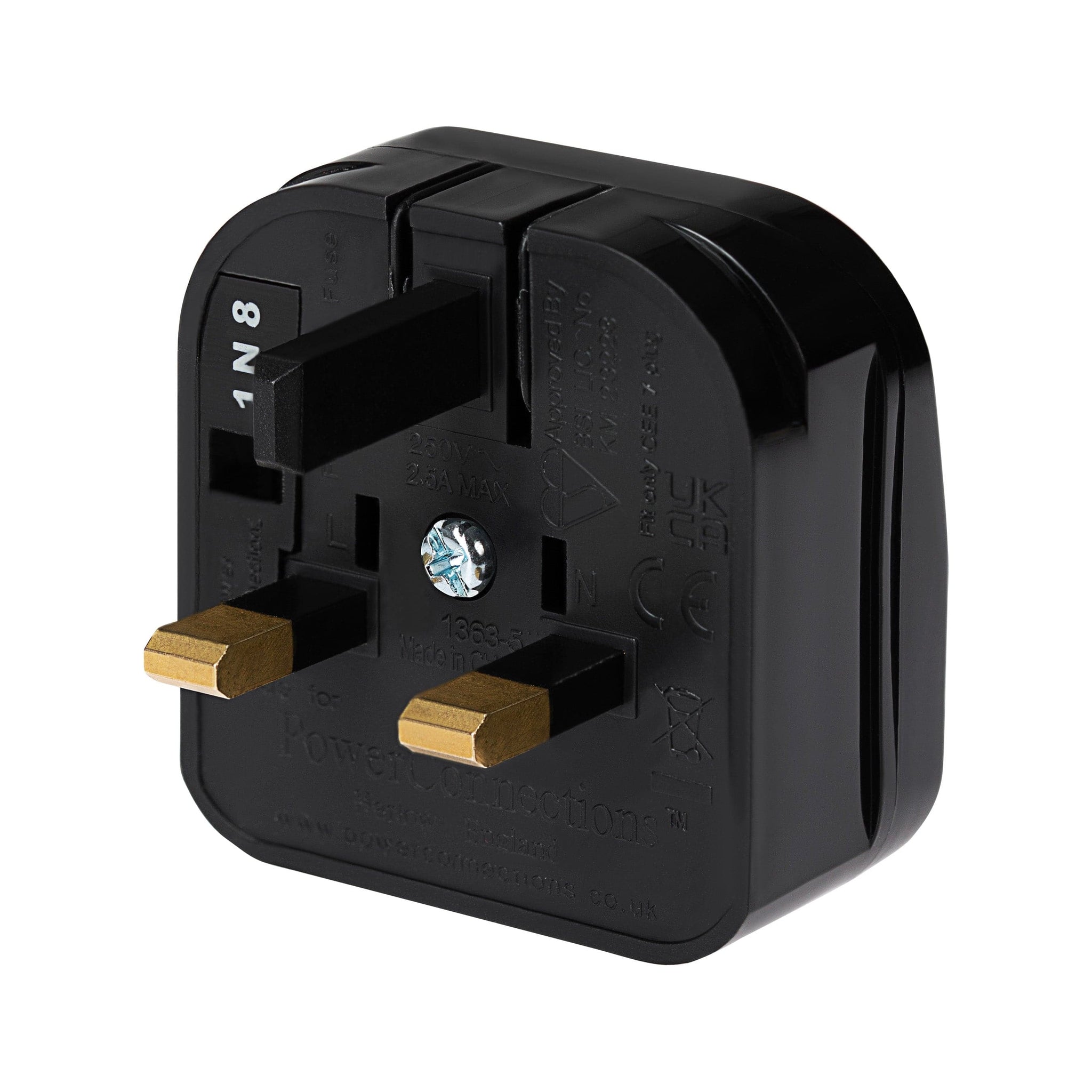 Maplin EU 2 Pin Plug to UK Mains Plug Converter with 5 Amp Fuse & Scre ...