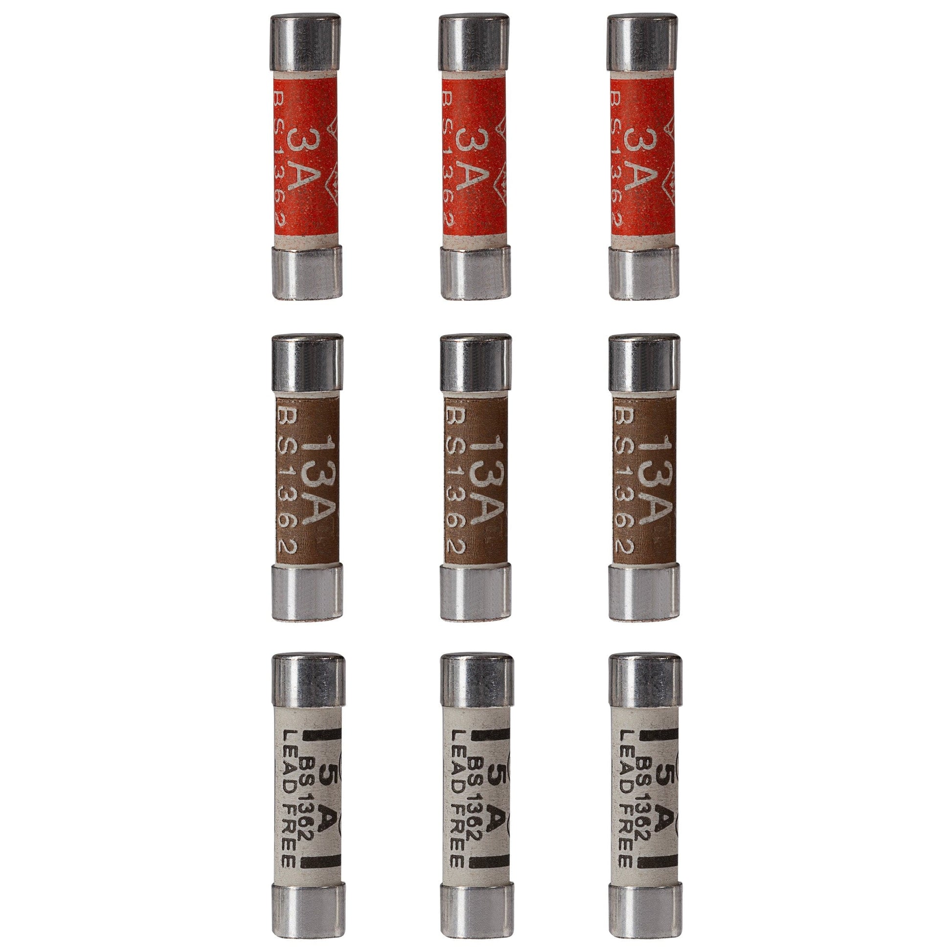 Maplin Mixed Pack of Plug Fuses 3A/5A/13A BS1362 25.4 x 6.4mm - Pack o ...