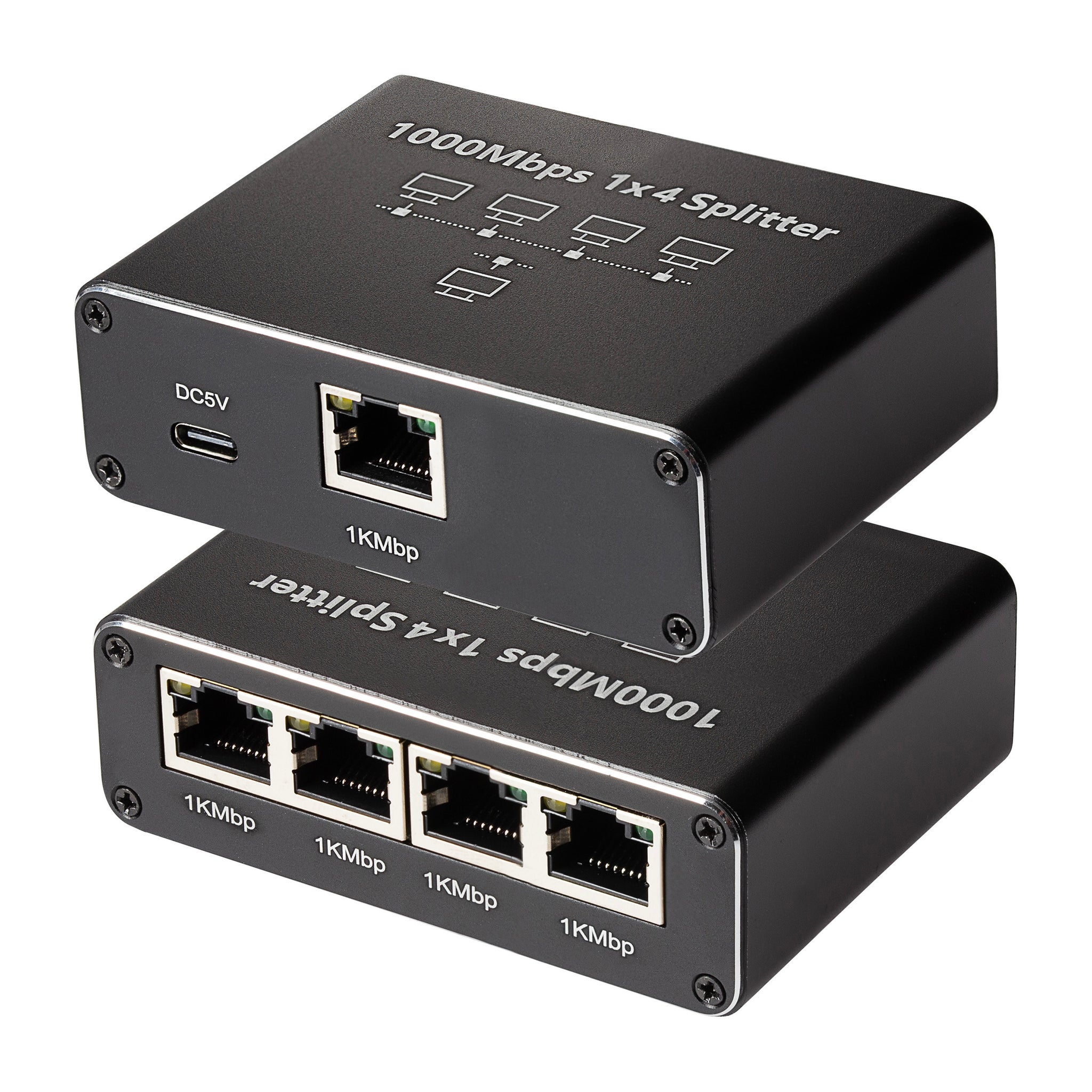 Maplin RJ45 1 Port In 4 Ports Out Ethernet LAN Splitter - Black ...
