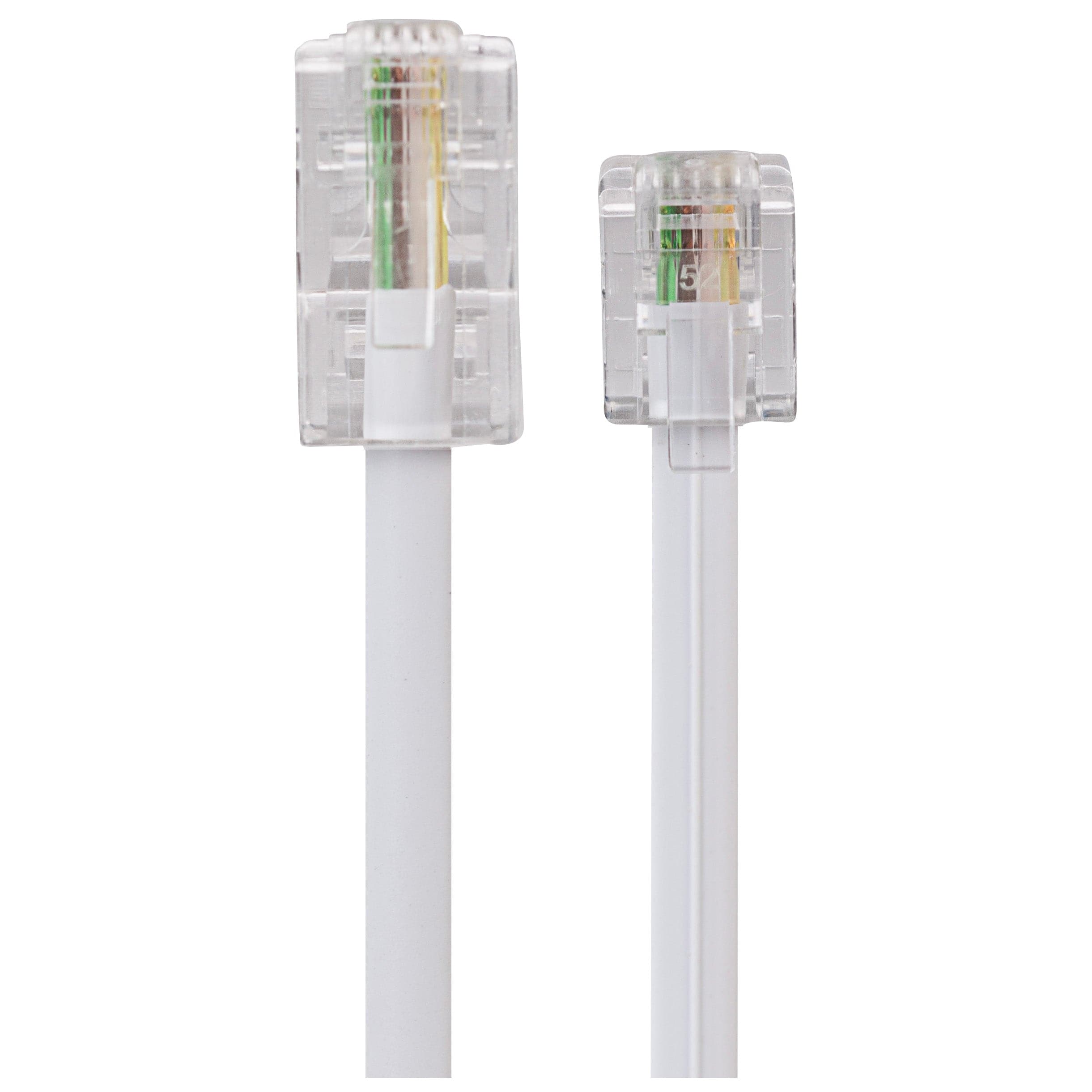 Maplin RJ11 Connector to RJ45 Plug Telephone Lead - White, 1m | Cables ...